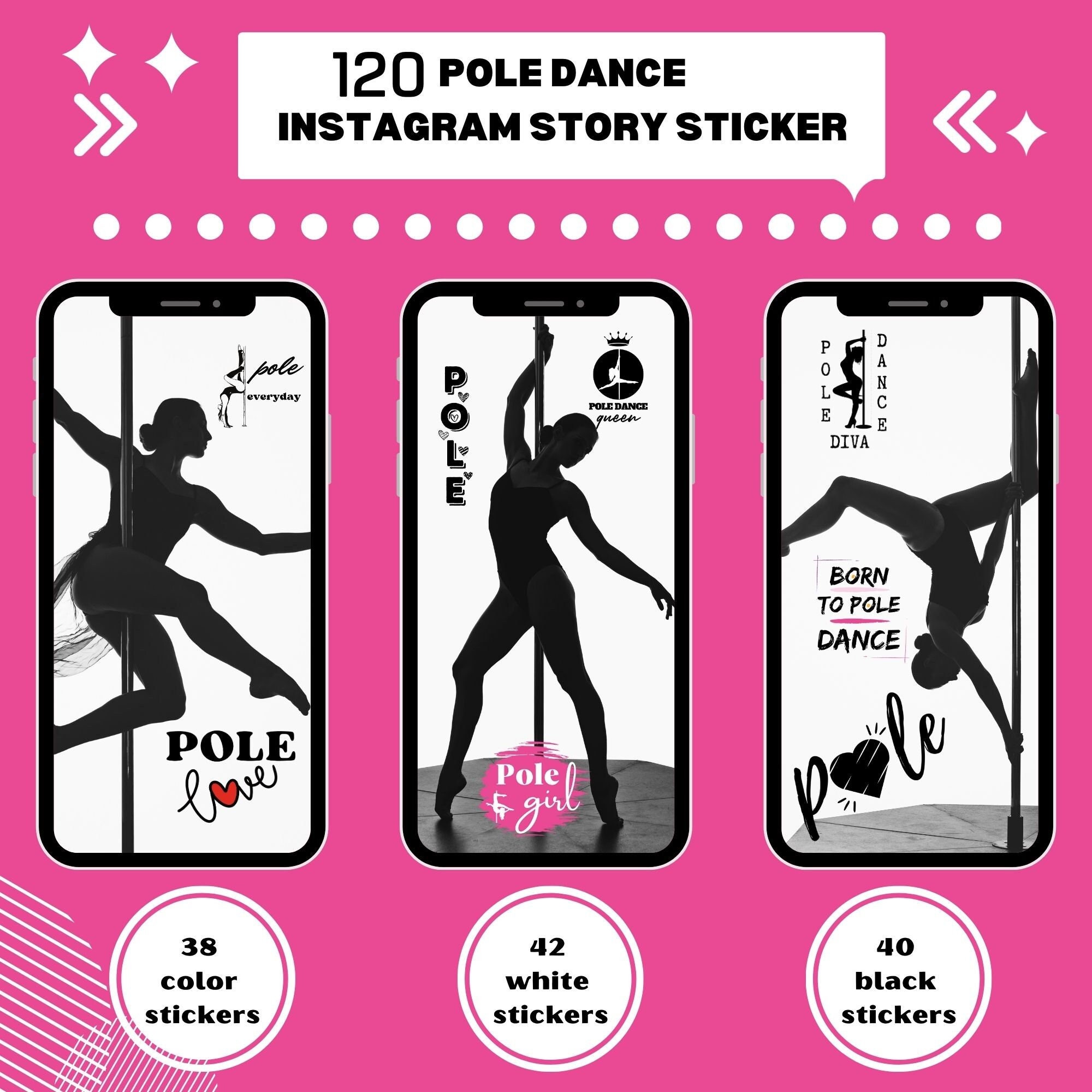 Pole Dancing Stickers