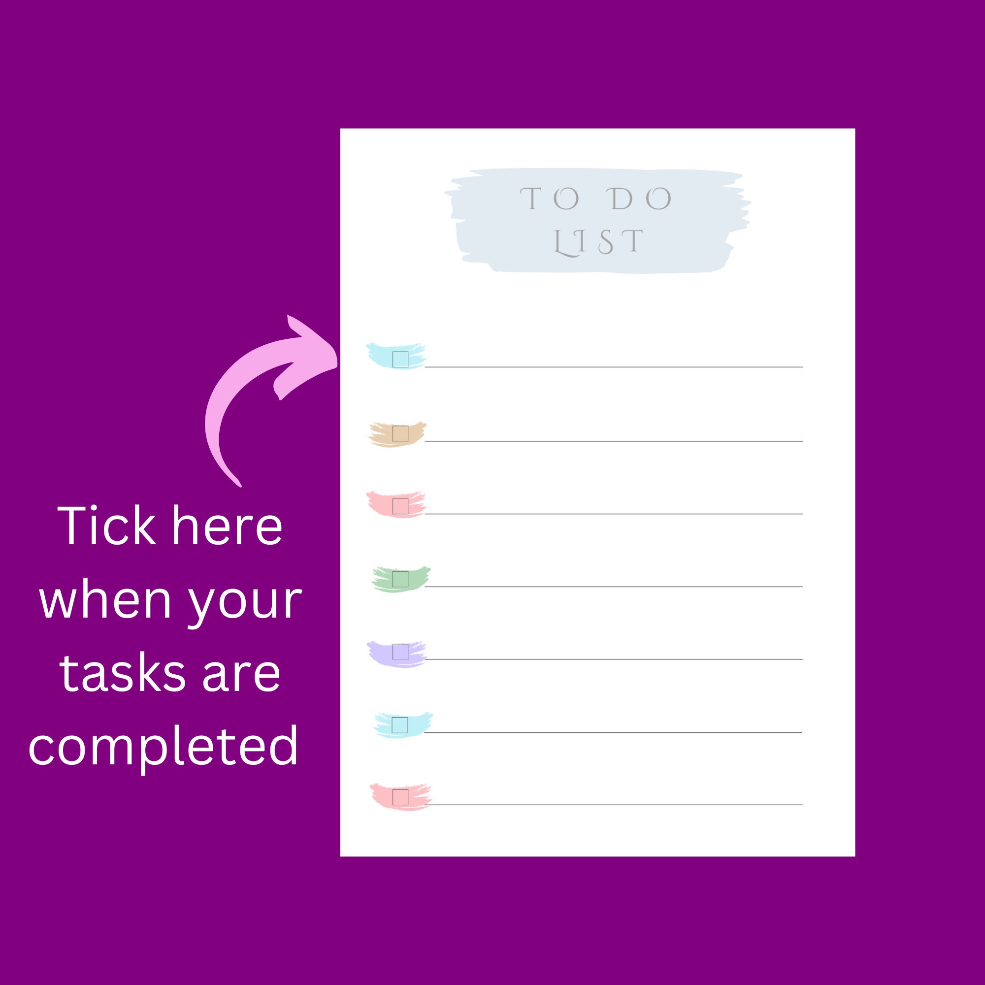 Pastel to Do List Printable Template | Pretty Downloadable Task List ...