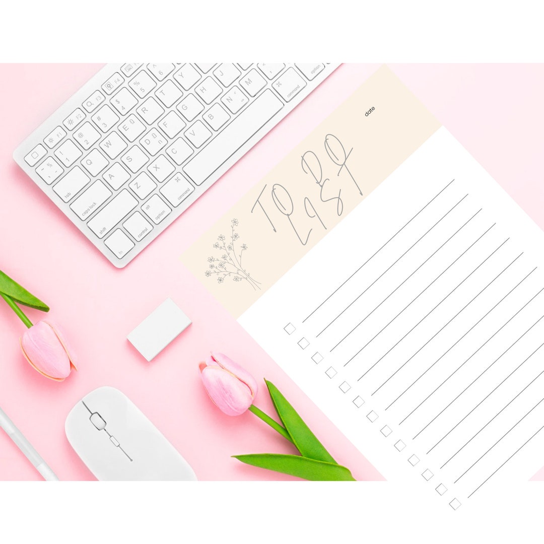 Floral to Do List Printable Template | Pretty Downloadable Task List ...