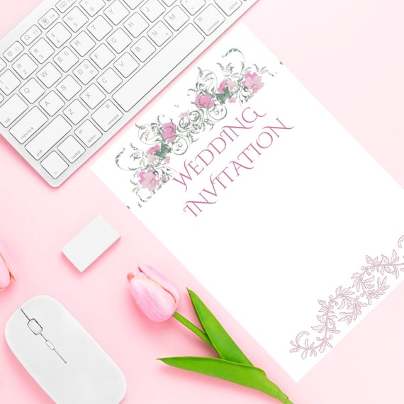 Pink Blank Invitation