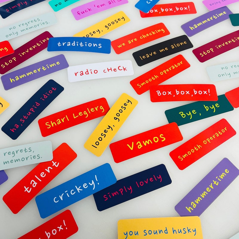 F1 Funny Quotes Stickers - Etsy UK