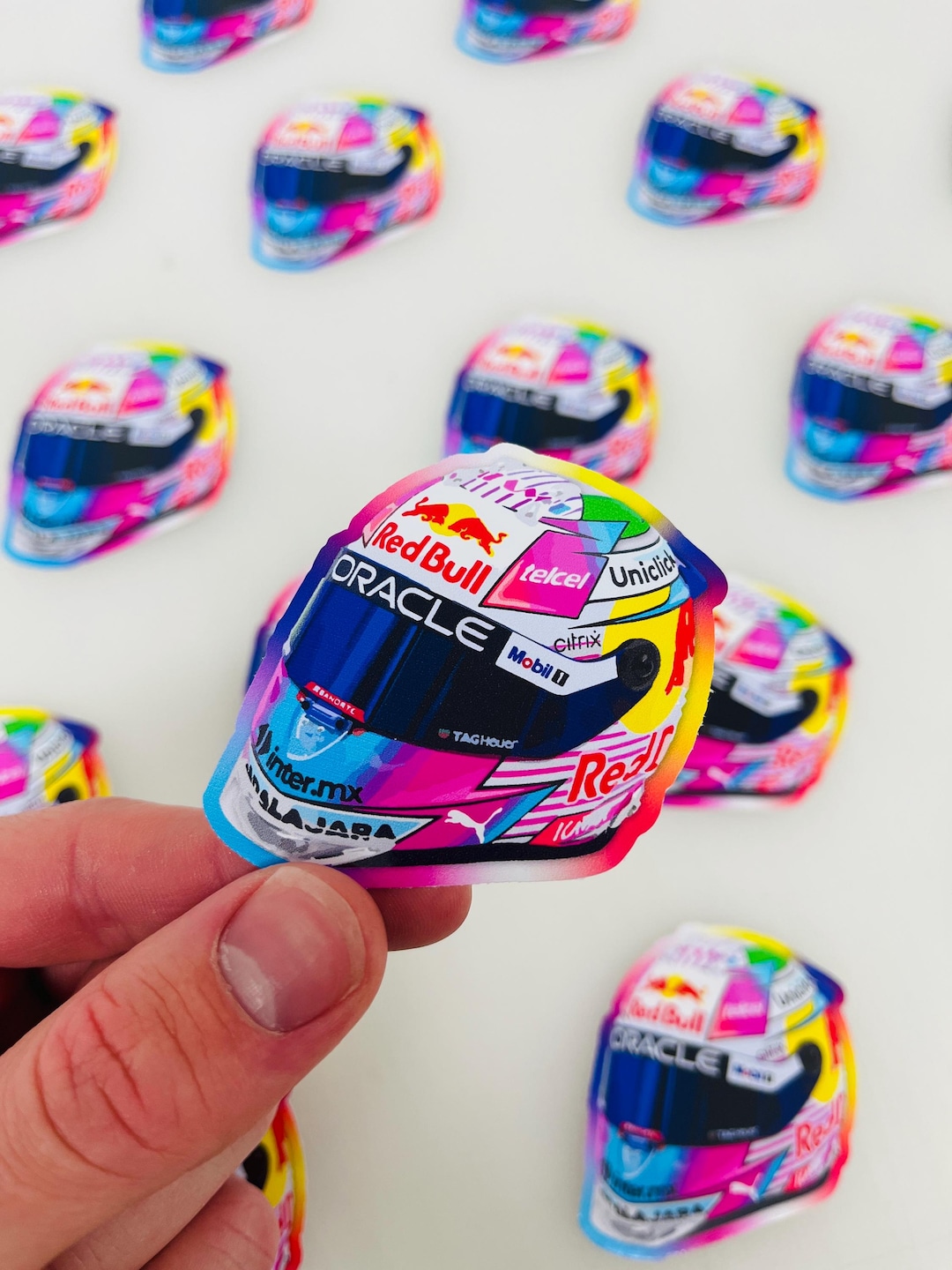 Checo Perez Miami F1 Mini Helmet Sticker Formula One Motorsport ...