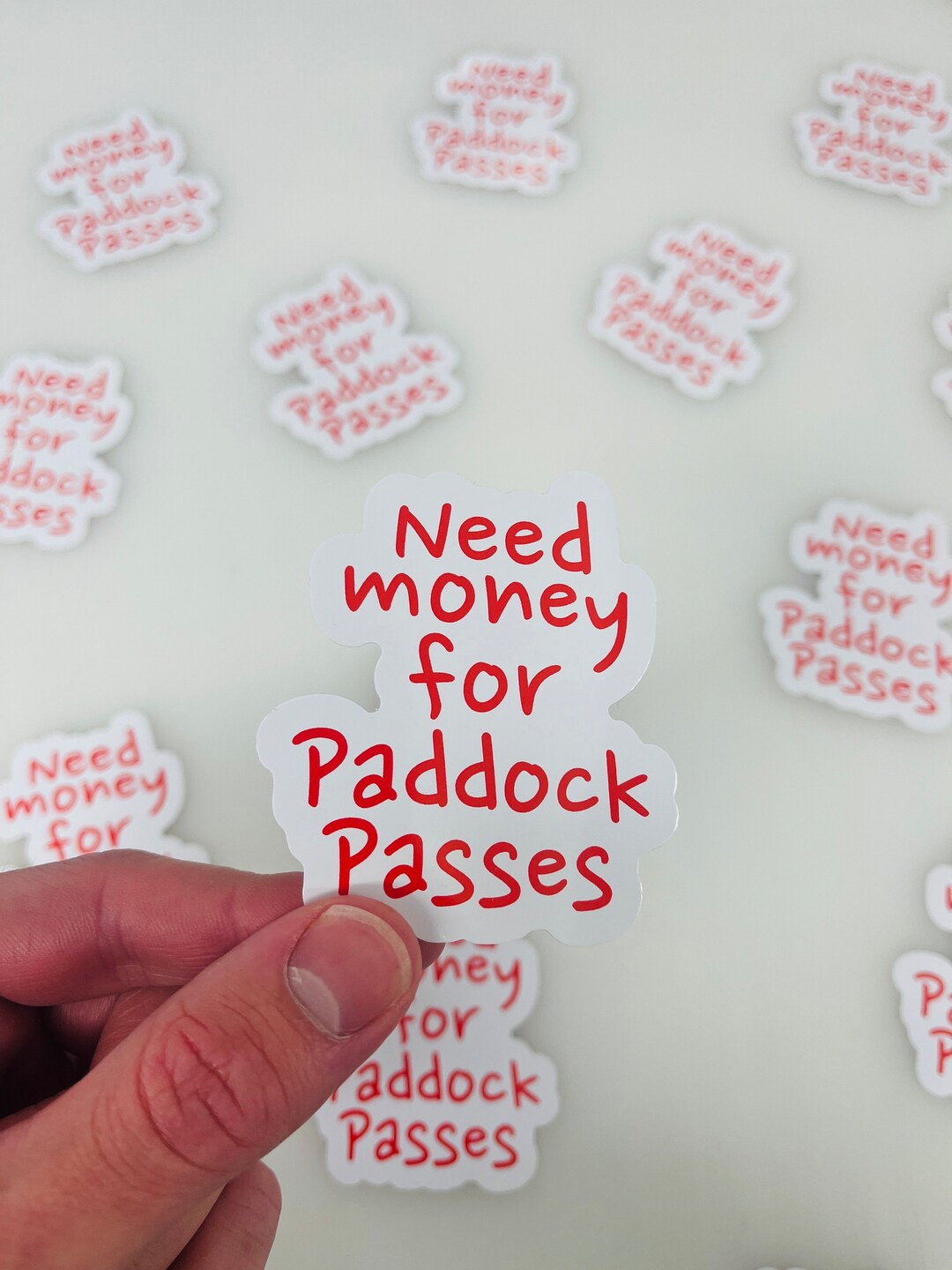 Need Money for Paddock Passes F1 Sticker GP Racing F1 Sticker Formula ...