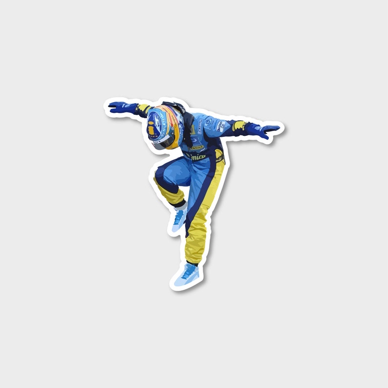 Fernando Alonso Bird Celebration Sticker Formula One Motorsport - Etsy