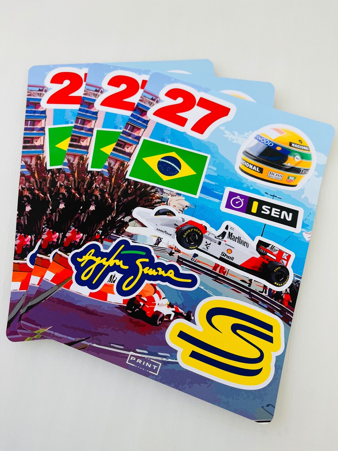 Senna Monaco F1 Sticker Sheet Senna | Bottles Stickers | Laptop ...