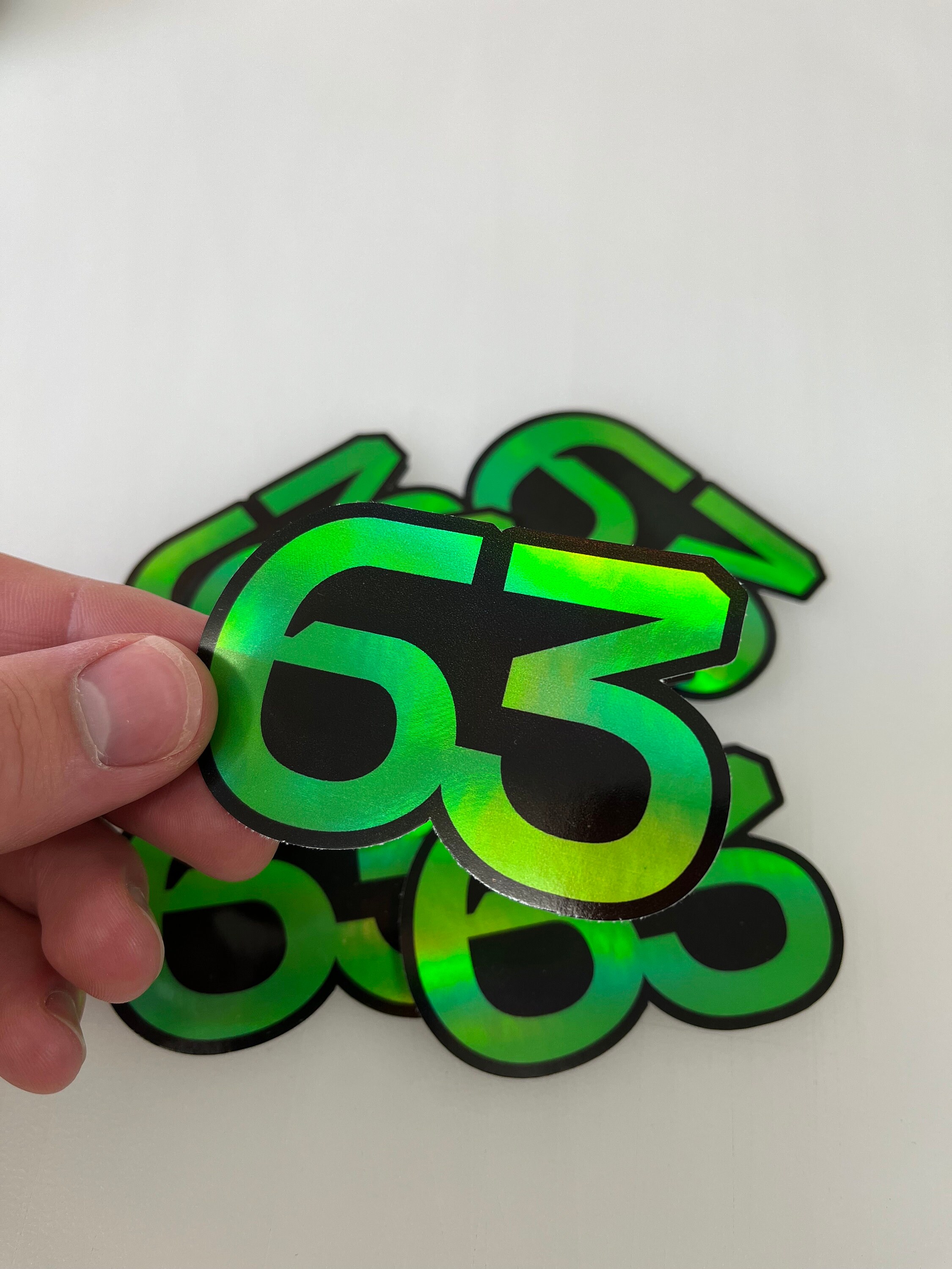 Russell NEW 2023 F1 63 Number Sticker Formula One Motorsport Fluo Green ...