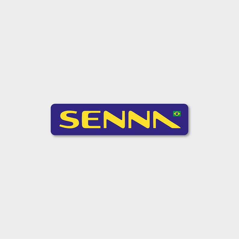 Ayrton Senna Brazil Box Logo Sticker Formula One Motorsport Brazil ...