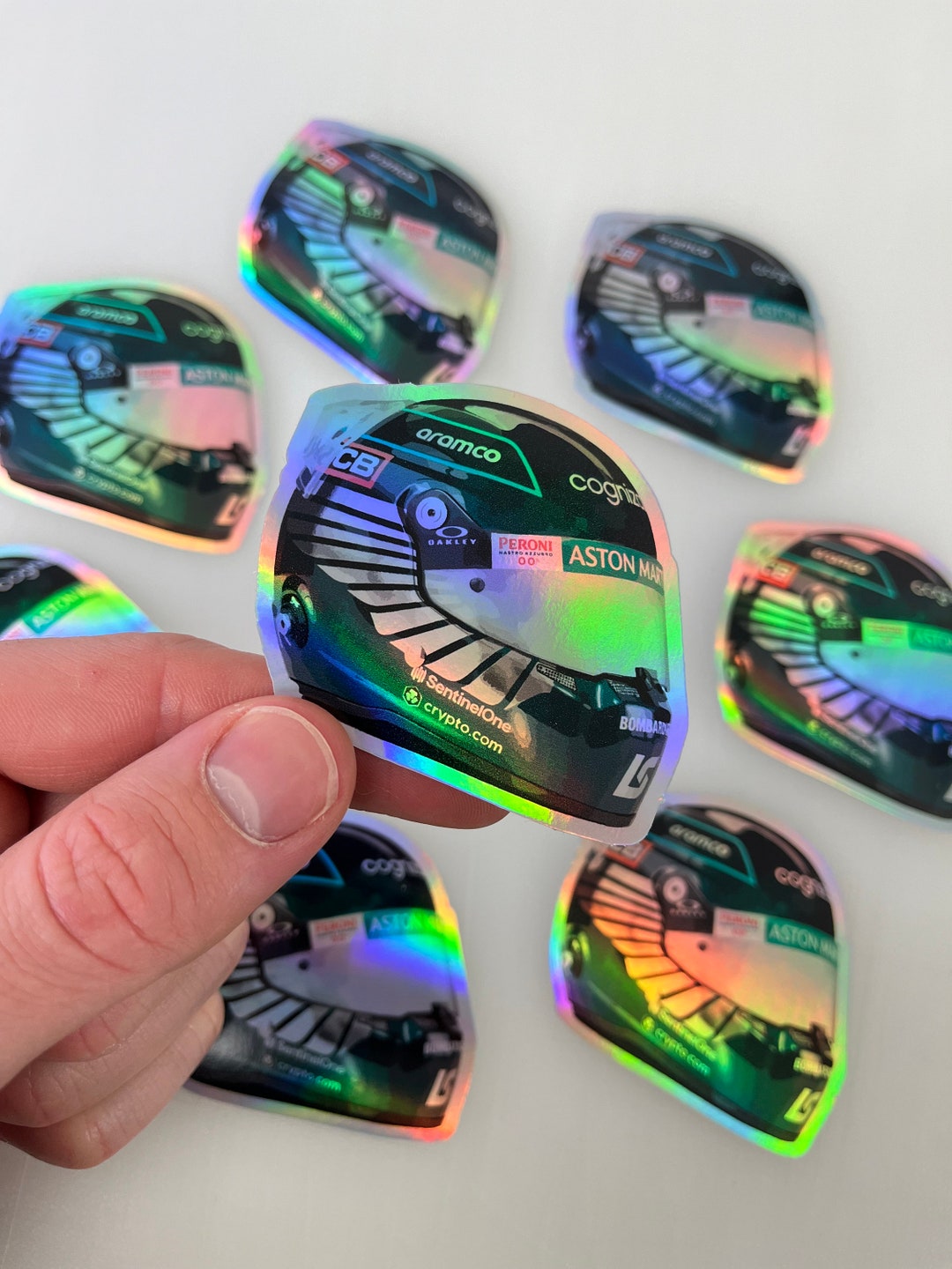 Lance Stroll Holographic Mini Helmet Formula One Sticker Cute Sticker ...