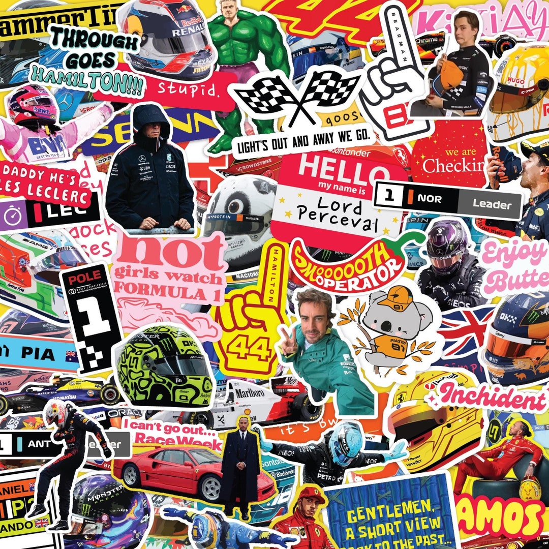 NEW* 2025 Random F1 Bundle Pack Helmets Drivers Team Stickers | Lando ...