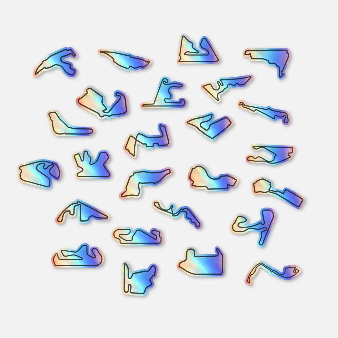 Holographic F1 Tracks Sticker Formula One Motorsport - Etsy Sweden
