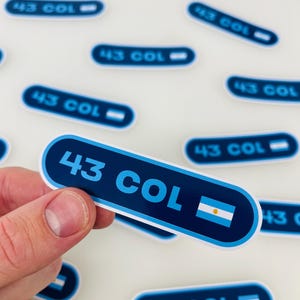 Driver Flag Number Sticker Multi Colour GP Racing F1 Sticker Formula ...