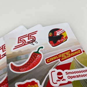 F1 Sticker Sheets Carlos Sainz Sticker Sheet | 9 Stickers | Bottles ...