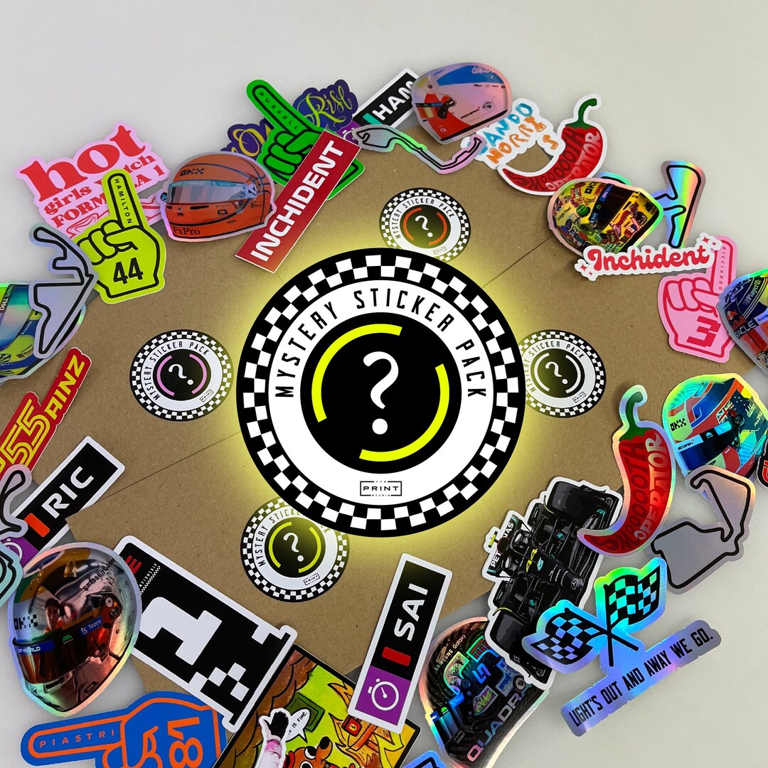 Mystery F1 Sticker Packs / F1 Stickers for Laptops, Water Bottles ...