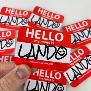 HELLO Lando 1st Race Sticker Formula One Sticker Cute Sticker for ...