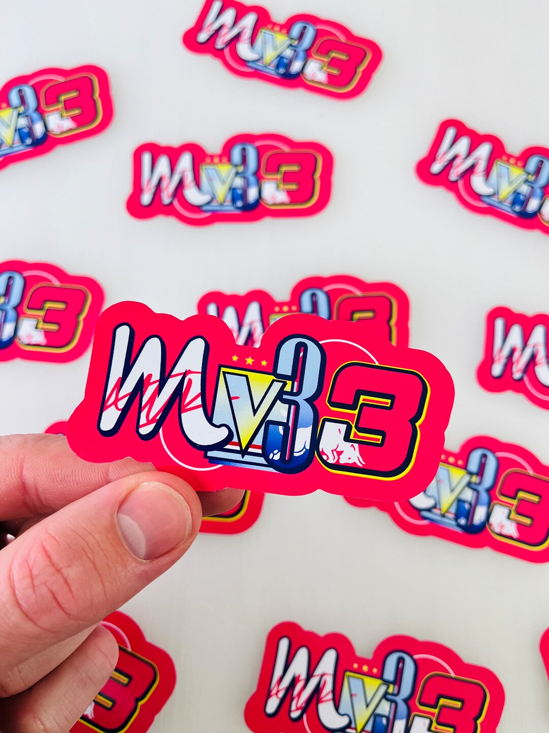 MV33 Multi Font Max Verstappen Sticker Red F1 Sticker Formula One Motorsport Sticker - Etsy