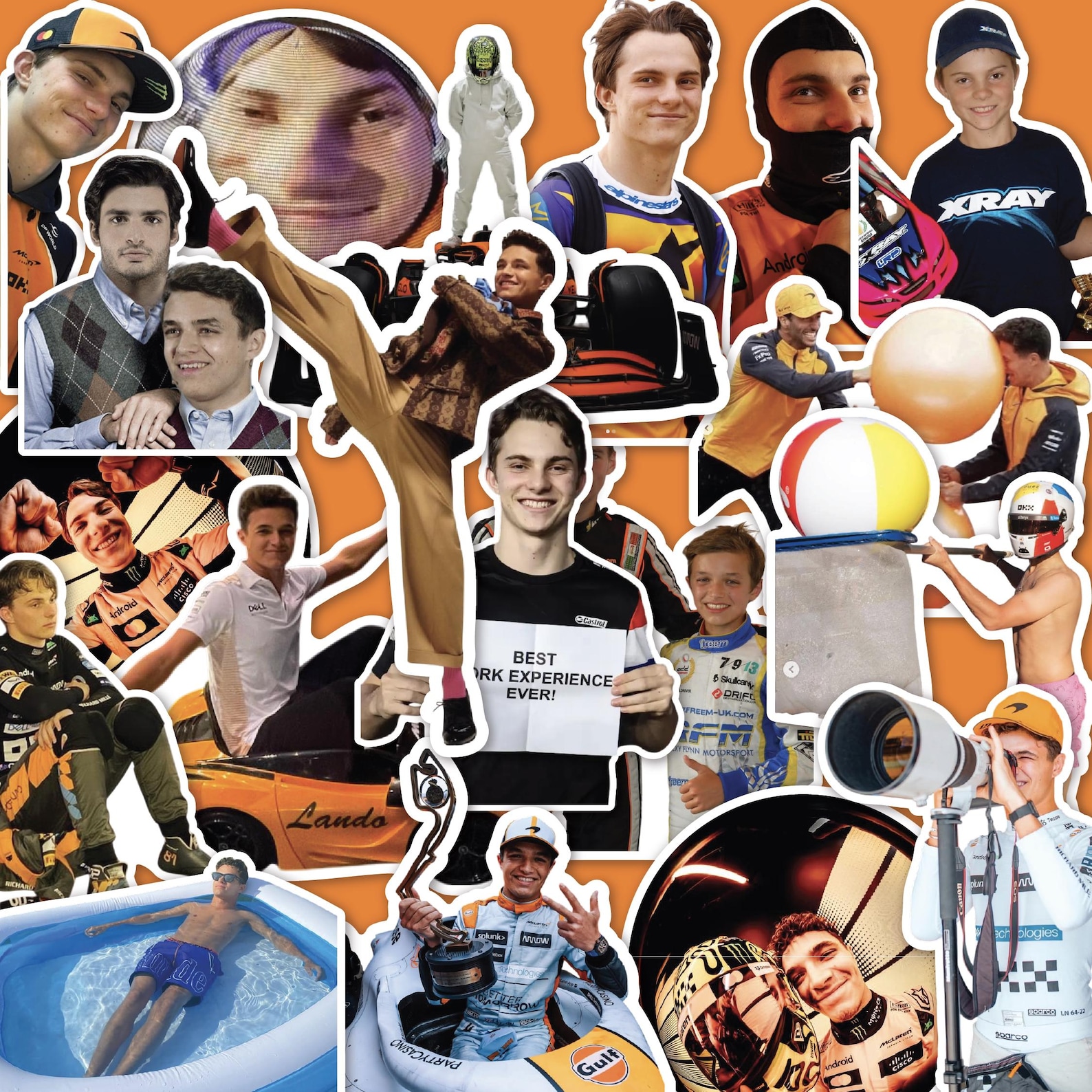 Papaya Meme Team Lando Piastri F1 Bundle Pack Stickers School F1 ...