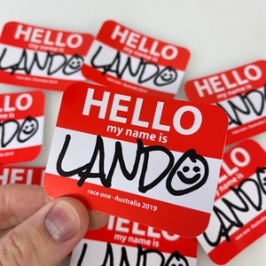 HELLO Lando 1st Race Sticker Formula One Sticker Cute Sticker for ...