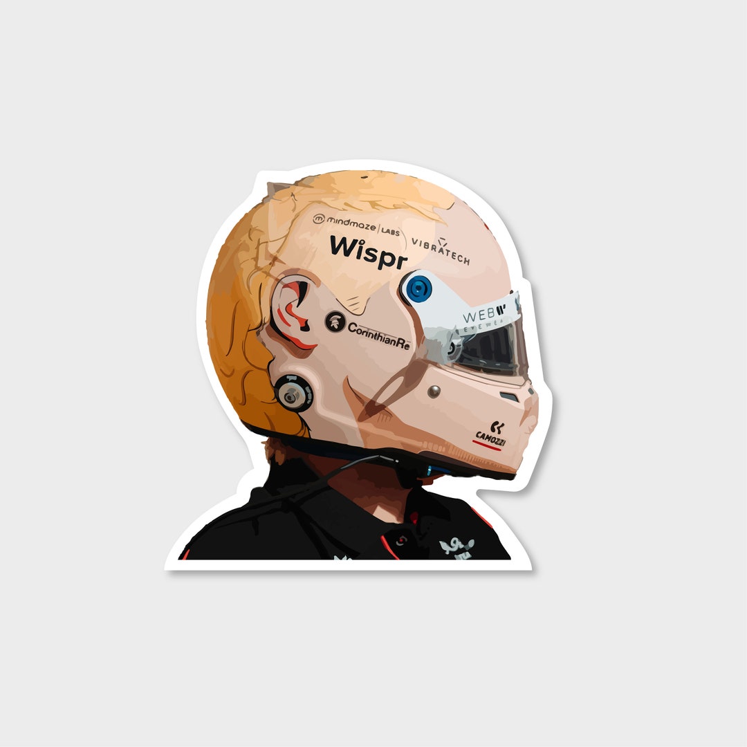 Valtteri Bottas F1 Mullet Mustache Helmet Sticker Formula One ...