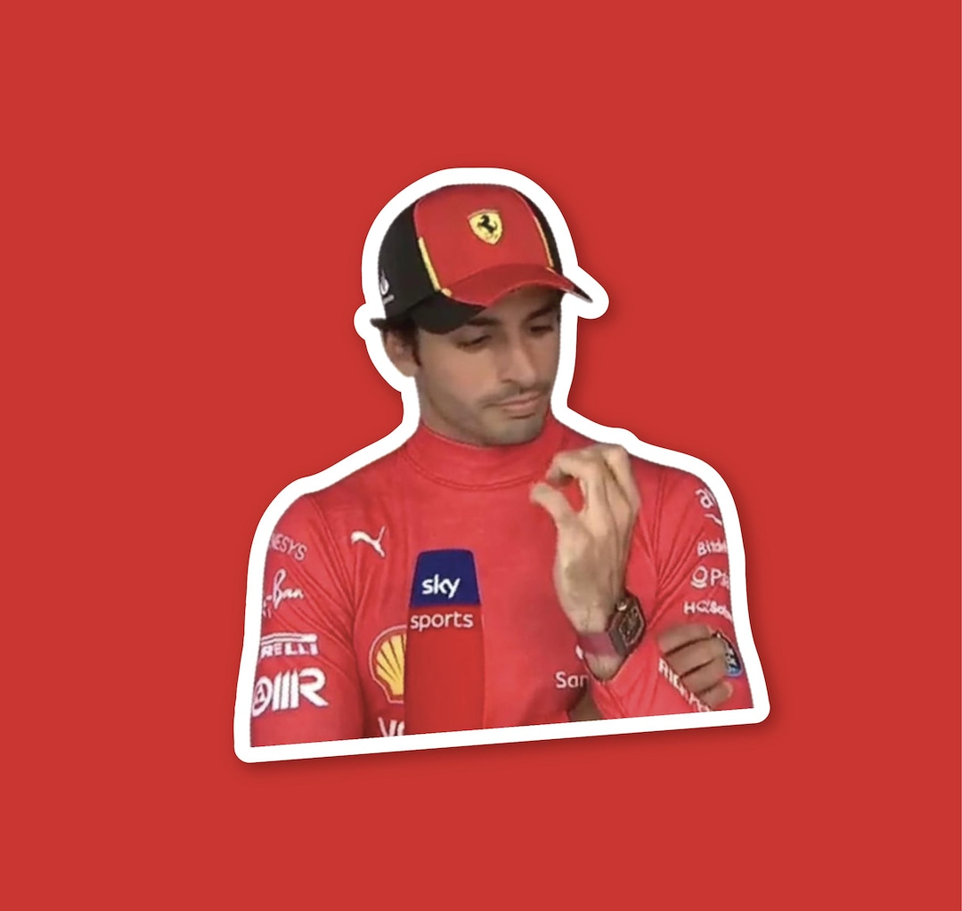 Carlos Sainz Funny Meme Sticker Formula One Sticker Cute Sticker for ...