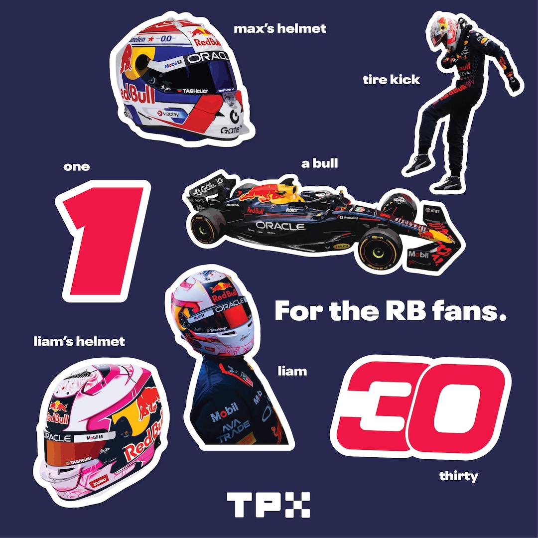 2025 Max / Lawson - Helmets, Numbers, Car Sticker Bundle F1 Stickers ...