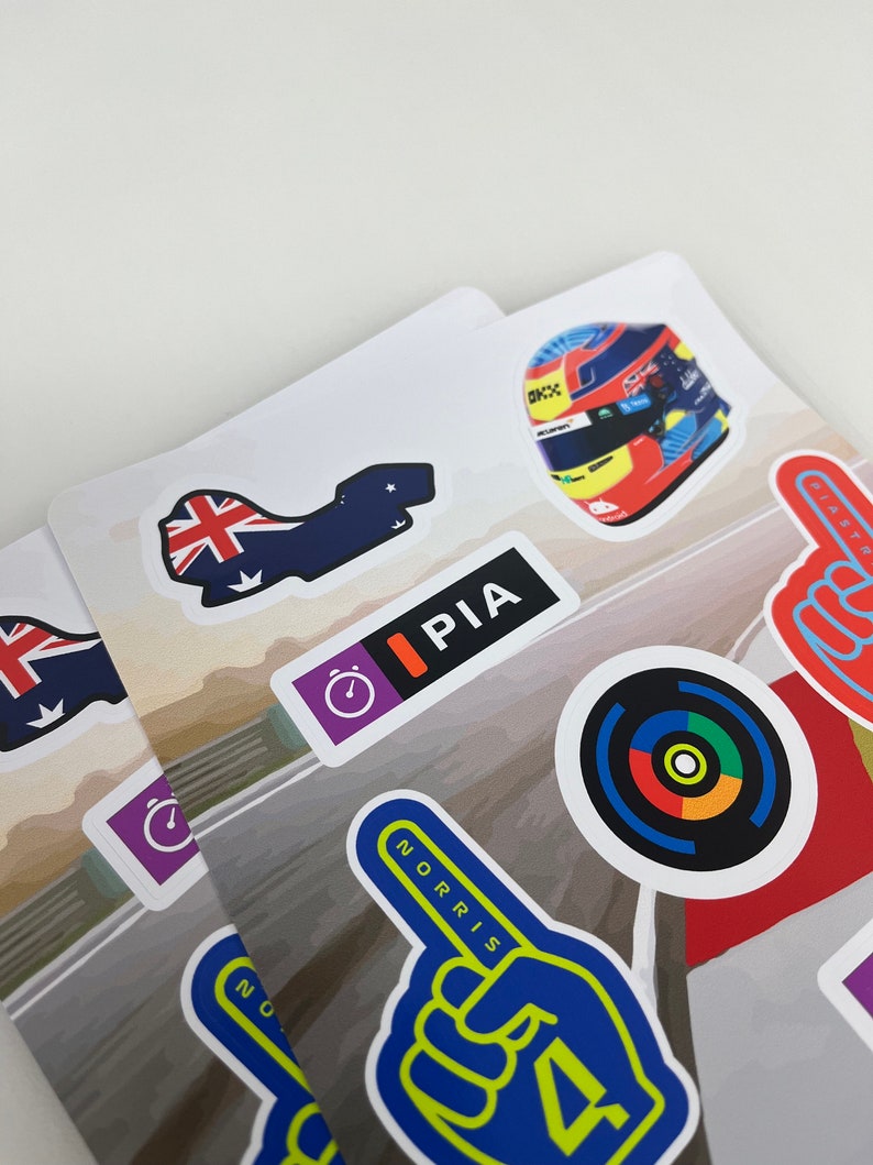 F1 Sticker Sheets Mclaren Lando Norris Oscar Piastri Sticker Sheet | 9 ...
