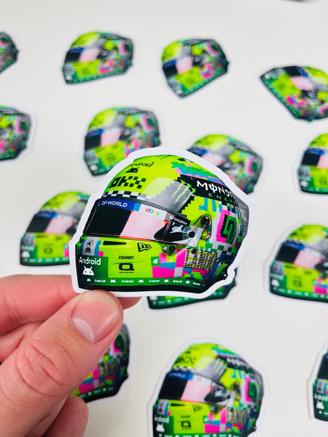 Lando 2024 Silverstone GIF Helmet Formula One Sticker Cute Stickers for ...