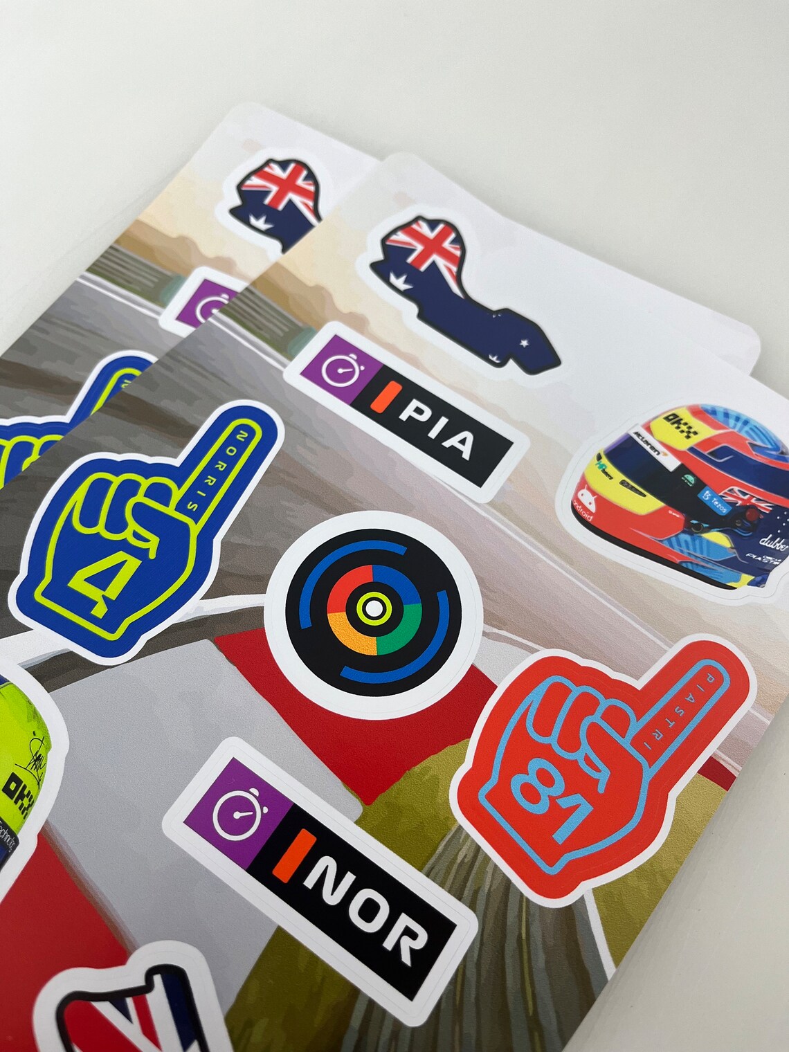 F1 Sticker Sheets Mclaren Lando Norris Oscar Piastri Sticker Sheet | 9 ...