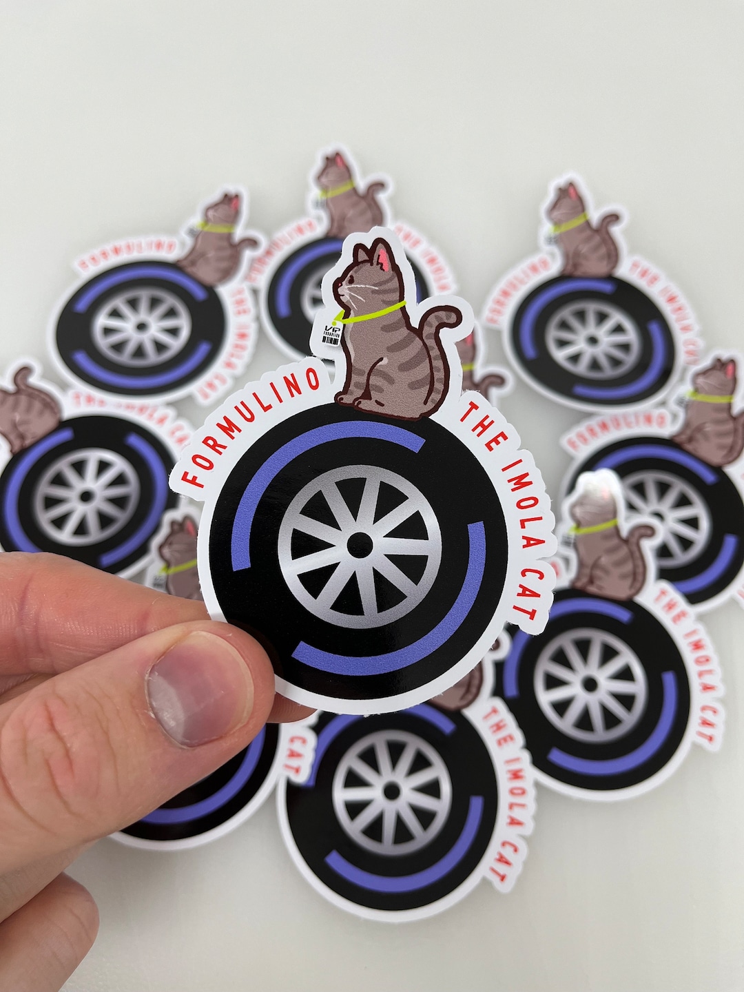 Formulino the Imola Cat Cute Racing F1 Sticker Formula One Motorsport ...