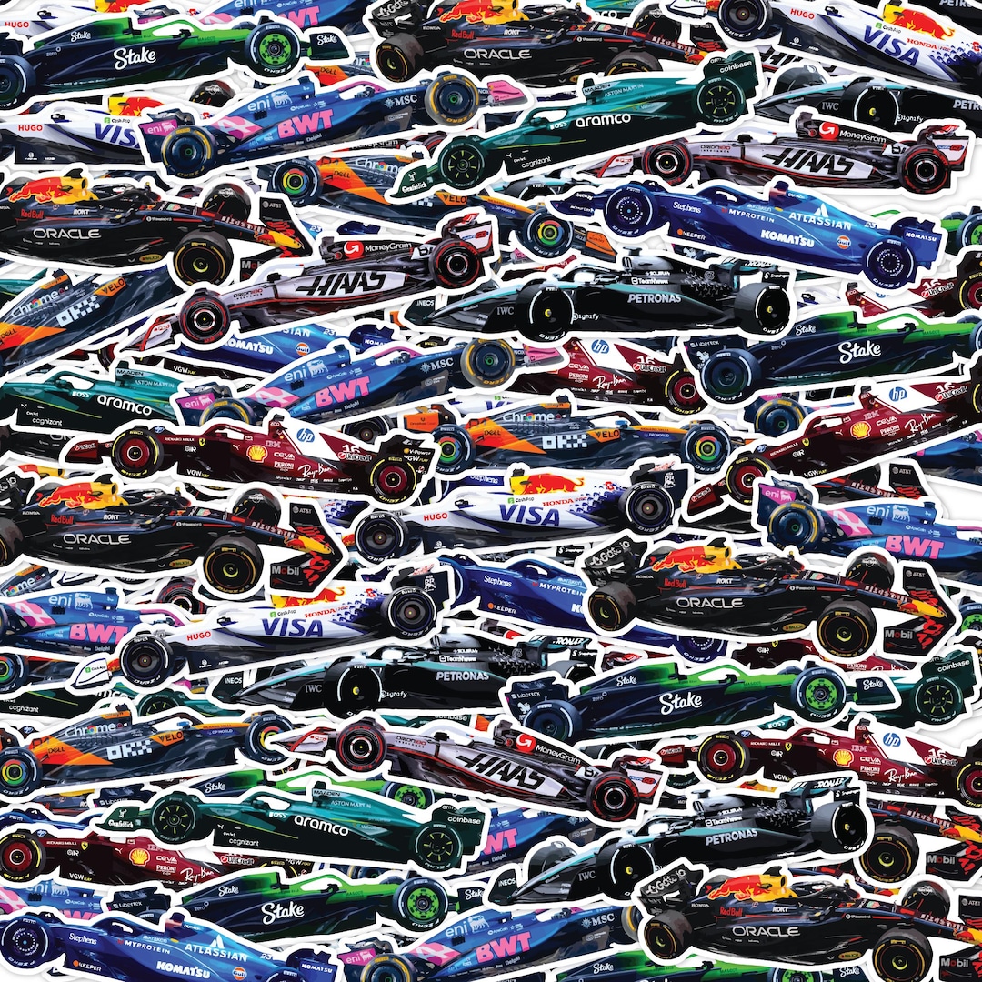 New 2025 Holographic F1 Cars Sticker Formula One Motorsport F1 Stickers ...