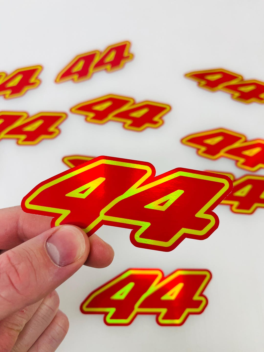 Lewis Hamilton 2025 F1 44 Red Yellow Number Sticker Formula One ...