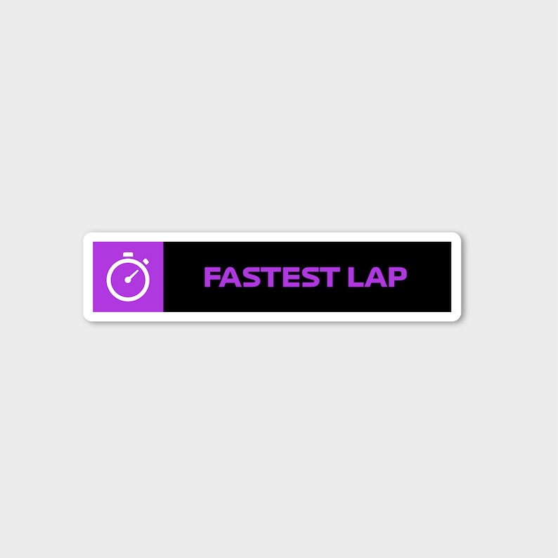 Fastest Lap Sticker Pack F1 Sticker Formula One Motorsport - Etsy