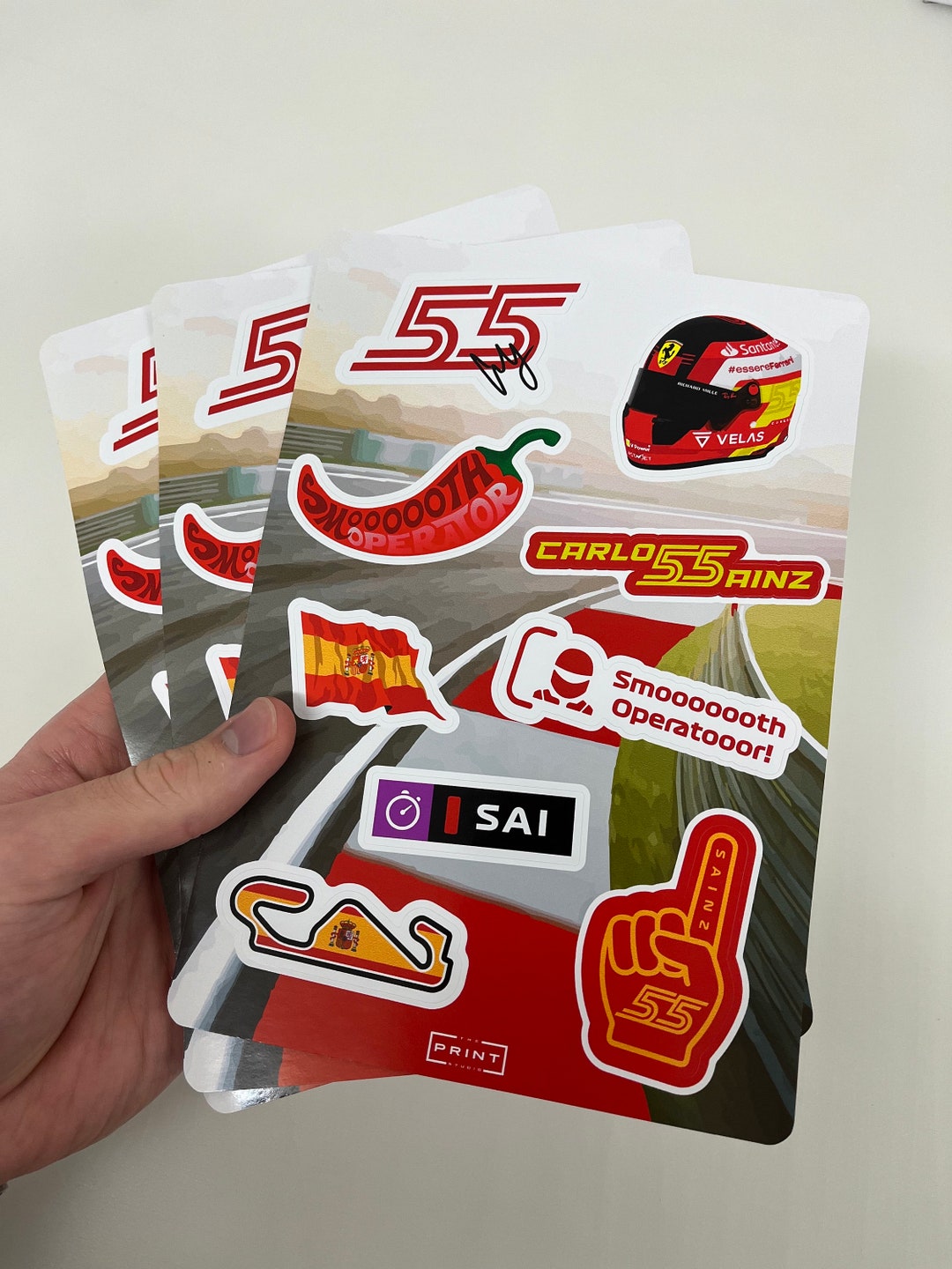 F1 Sticker Sheets Carlos Sainz Sticker Sheet | 9 Stickers | Bottles ...