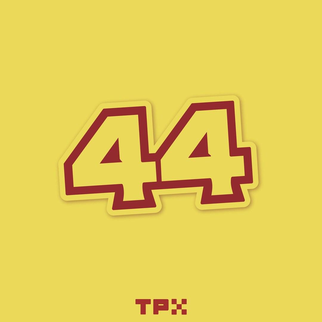 Lewis Hamilton 2025 New Number Yellow Holographic Formula One Sticker ...