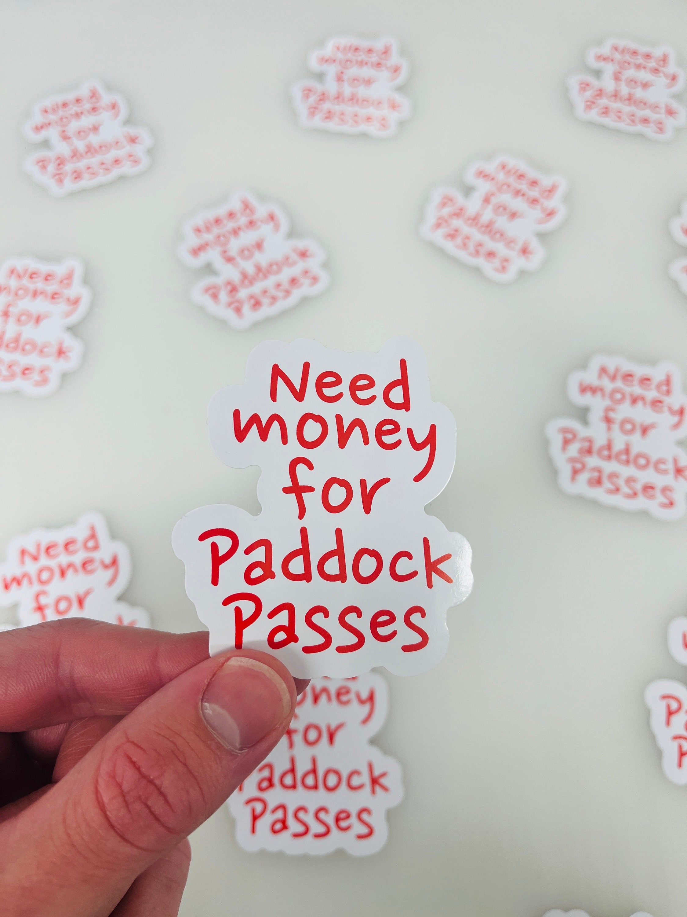 Need Money for Paddock Passes F1 Sticker GP Racing F1 Sticker Formula ...