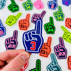 2024 NEW F1 Driver Foam Fingers Number / Name Sticker Formula One ...