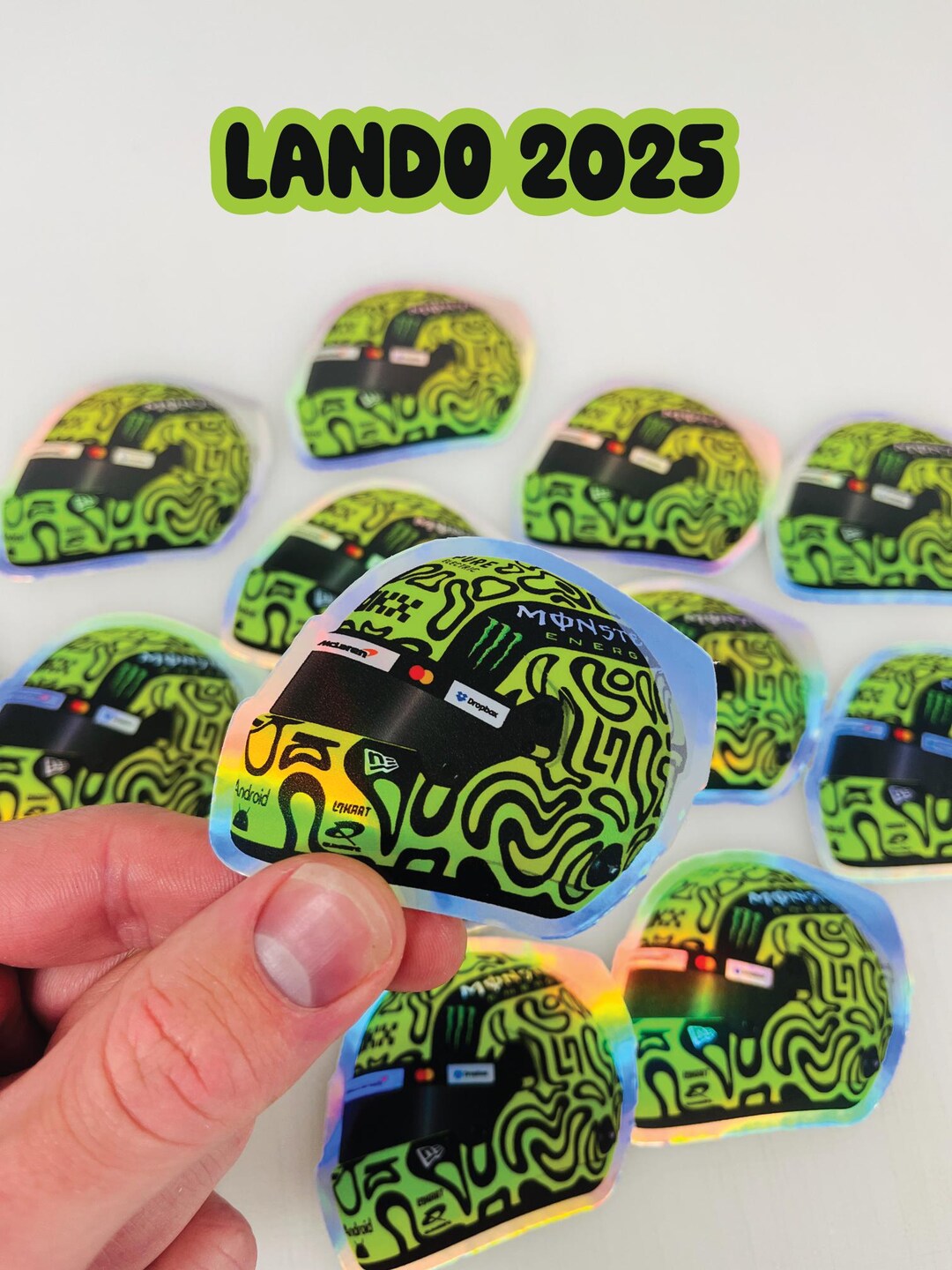 Lando 2025 Helmet Formula One Sticker Cute Stickers for Notebooks ...