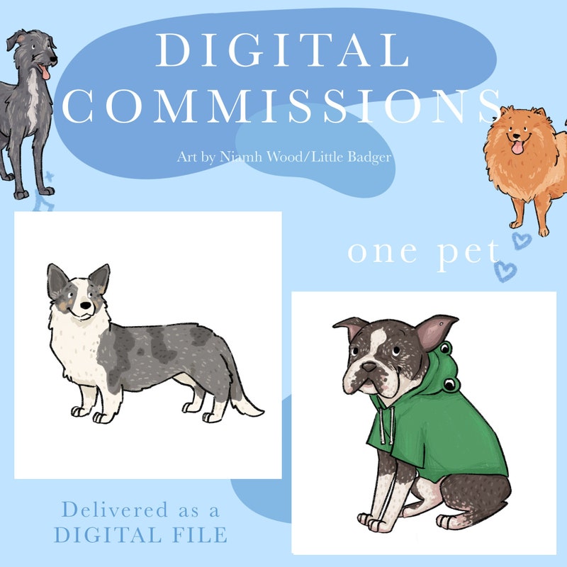 Digital Pet Portrait - Etsy