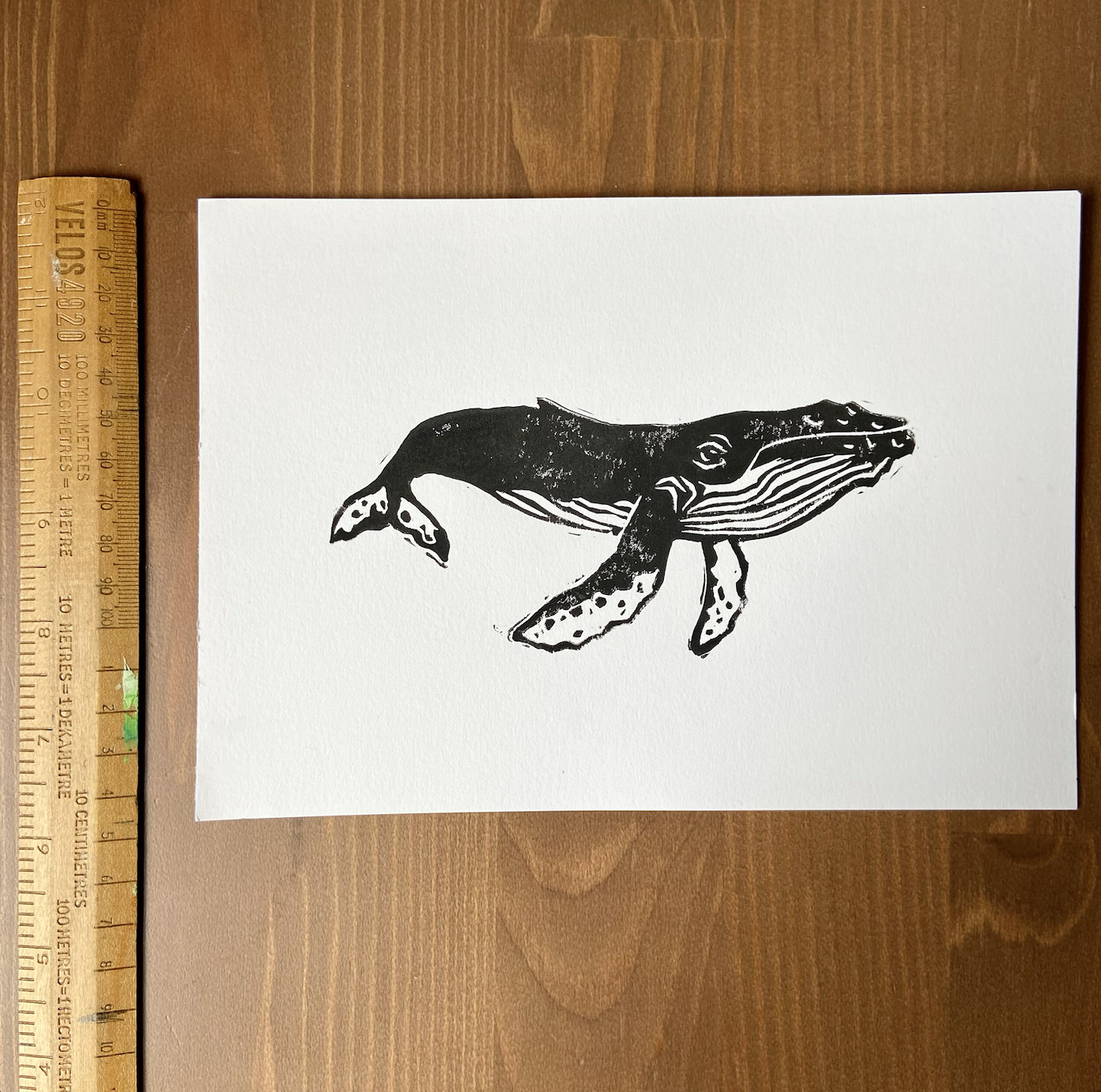 Humpback Whale Lino Print Original A5 Ink Print Sea-life Print - Etsy UK