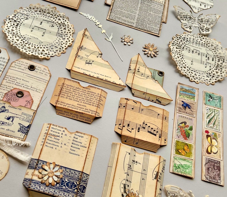 30+ Bumper Pack of Handmade Journal Ephemera. Made From Vintage ...
