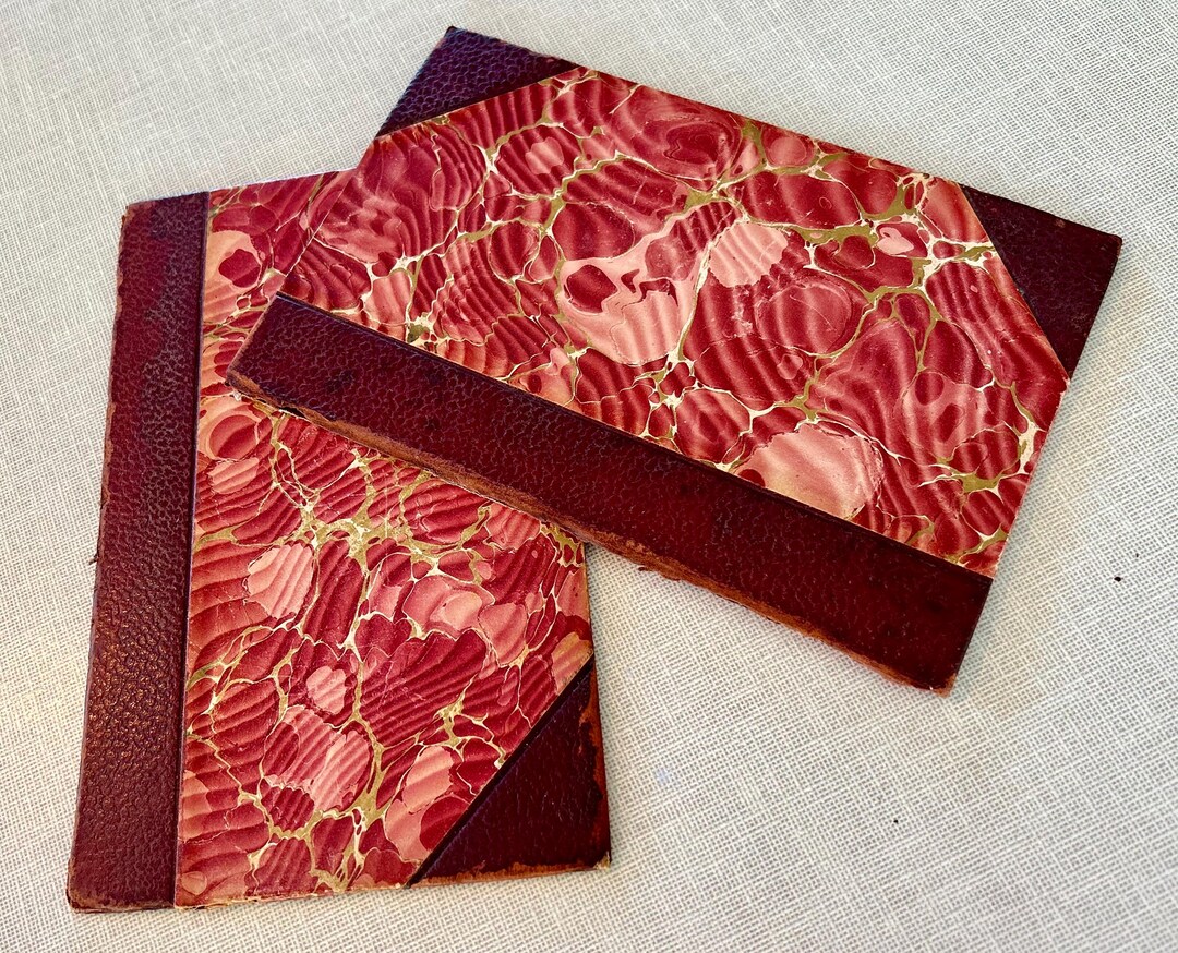 Antique 19th Century Marbled Book Cover – Marbled Victorian Design ...