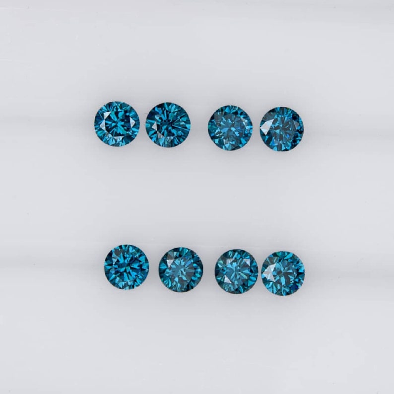 2mm Natural Round Blue Diamonds – Loose Diamond Lot - Etsy