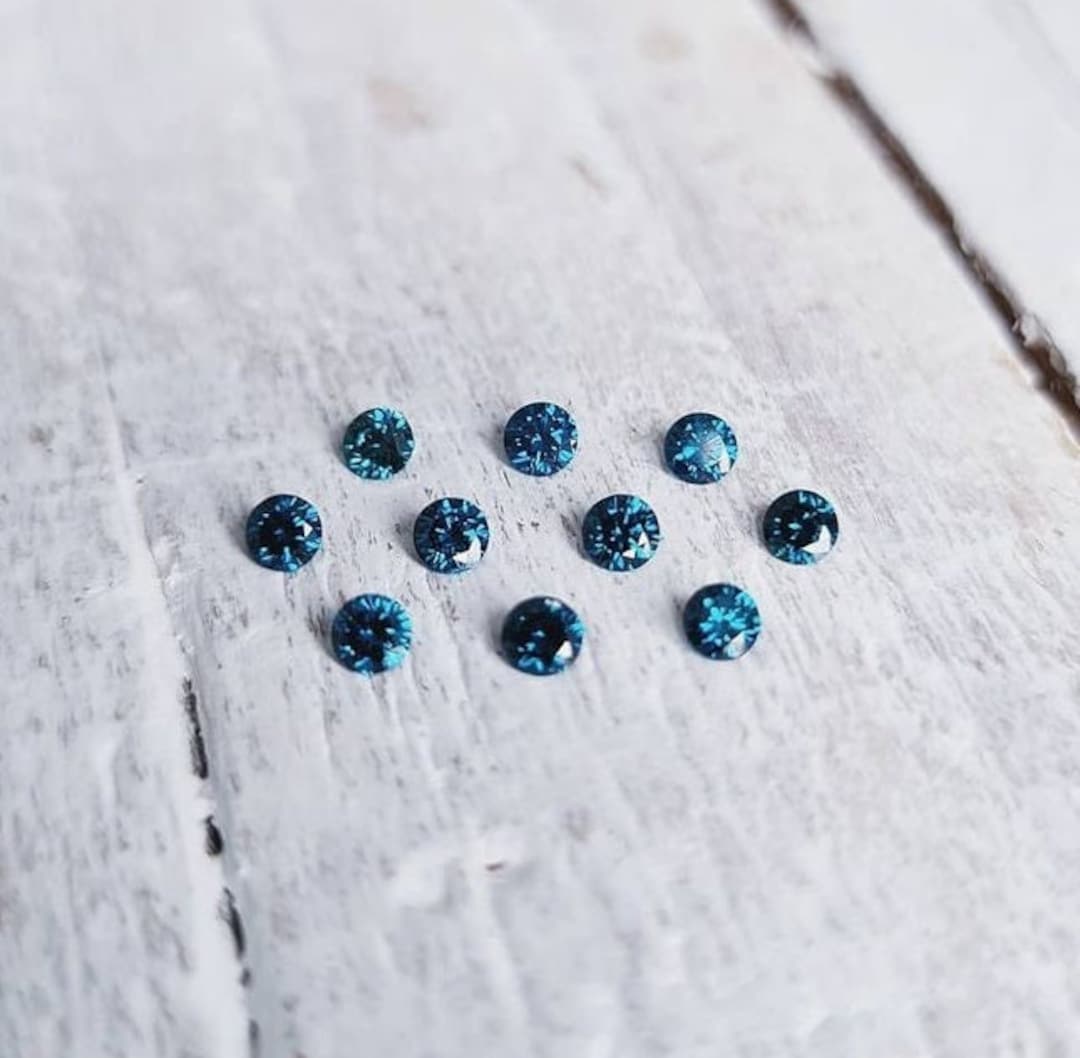 5 Pcs Blue Diamonds Collection - 3 MM Natural Blue Diamonds Lot - 3 Mm ...