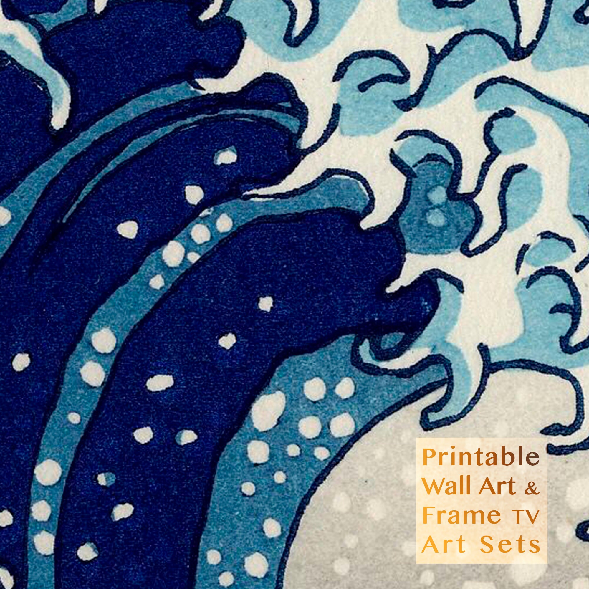 The Great Wave Japan Printable Art Set of 3 (hokusai), Printable Wall ...