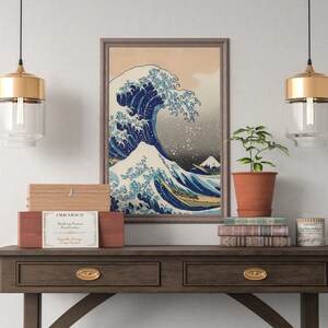 The Great Wave Japan Printable Art Set of 3 (hokusai), Printable Wall ...