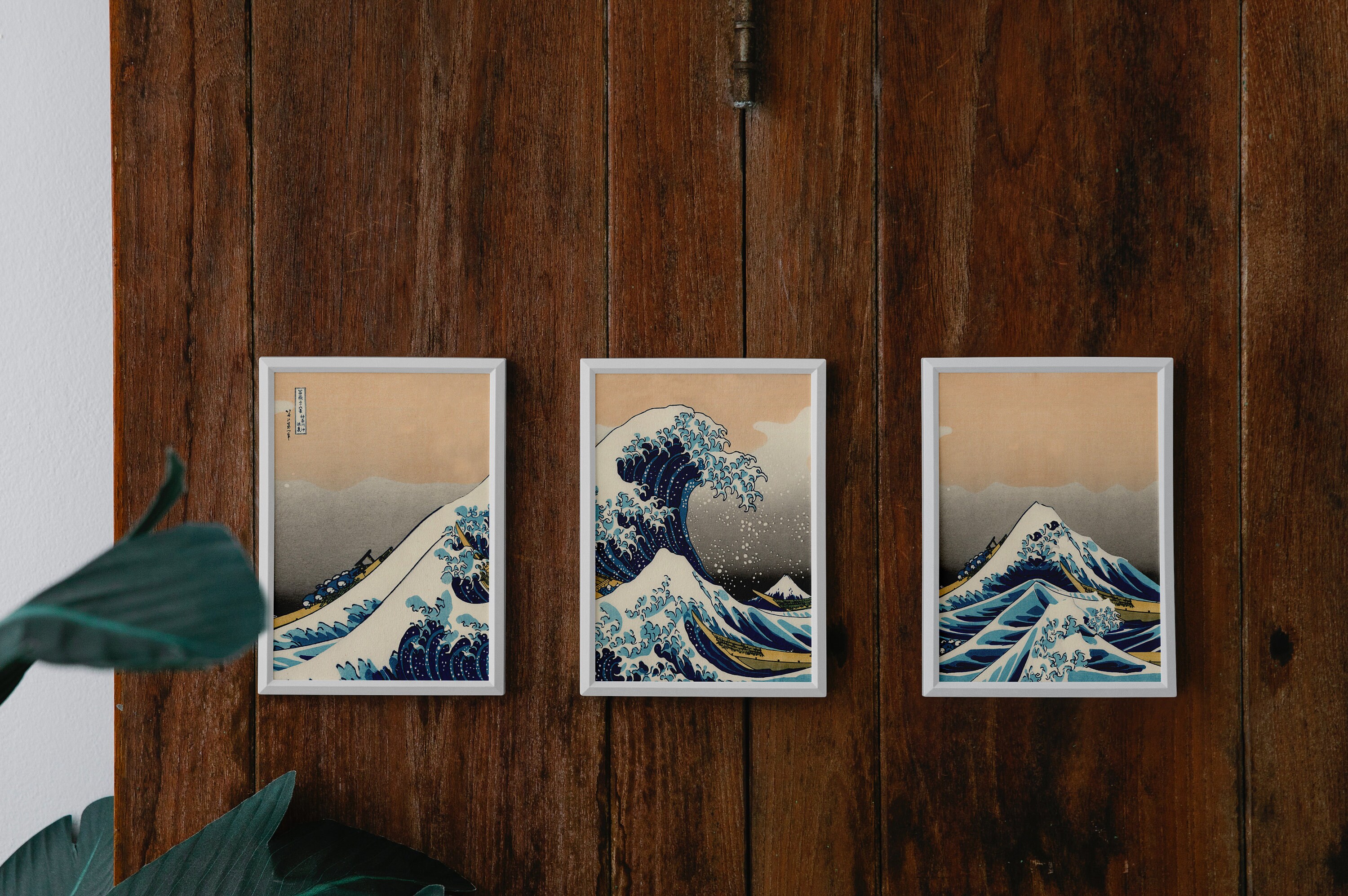 The Great Wave Japan Printable Art Set of 3 (hokusai), Printable Wall ...