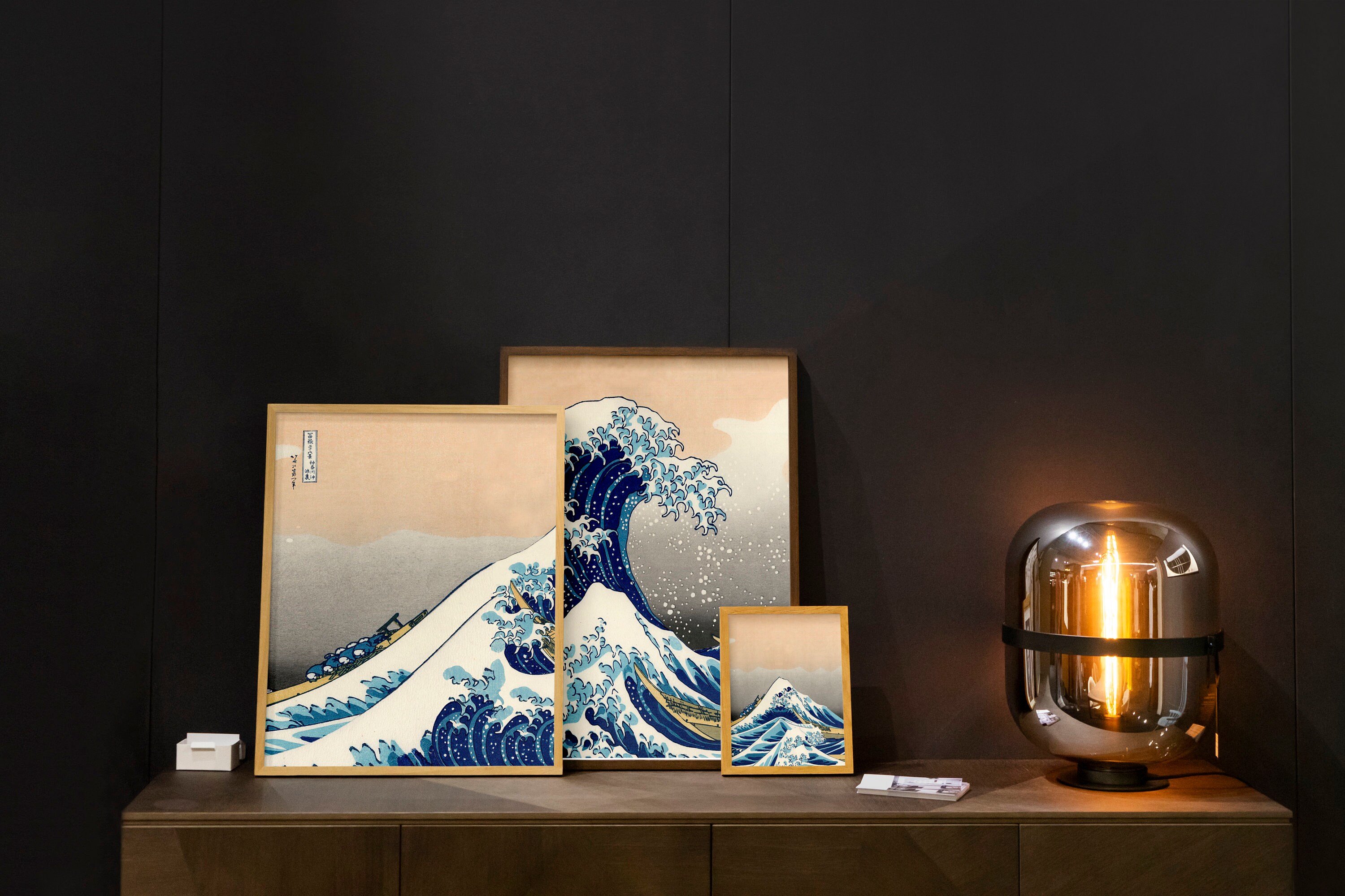 The Great Wave Japan Printable Art Set of 3 (hokusai), Printable Wall ...