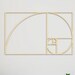 Golden Ratio Metal Wall Art Gold Geometric Wall Decor Large Metal Art ...