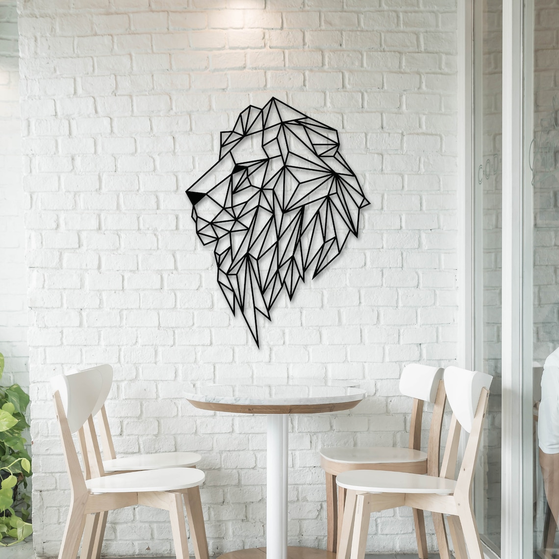 Metal Lion Wall Art Laser Cut Wildlife Wall Decor Lion Head Hanging ...