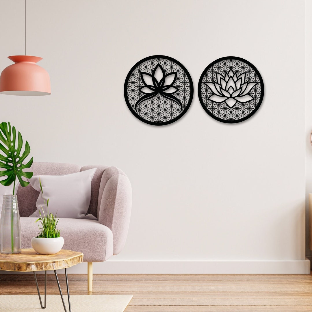 Lily Metal Wall Art Flower Wall Decor Nature Decoration Housewarming ...