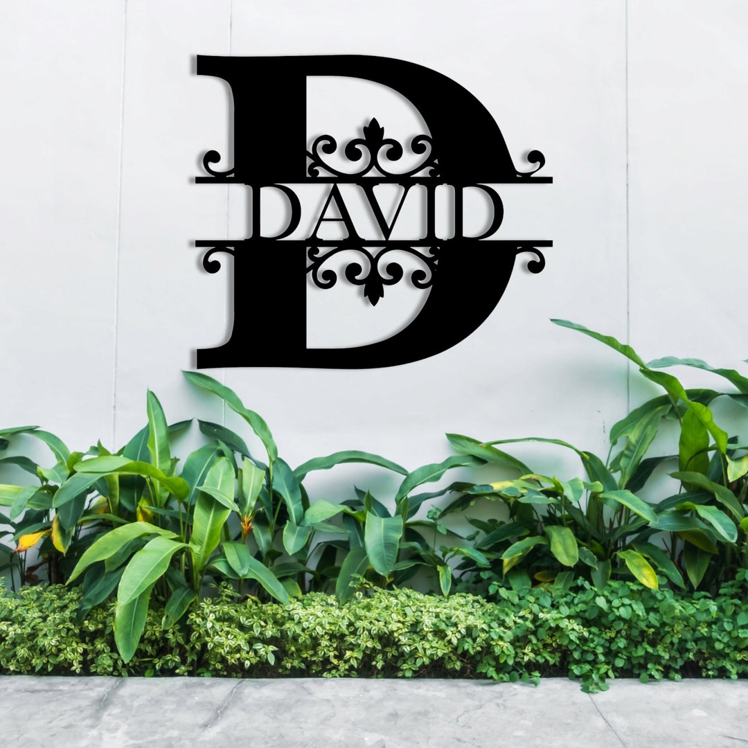 Customizable Letter D Metal Monogramletter Custom Metal - Etsy